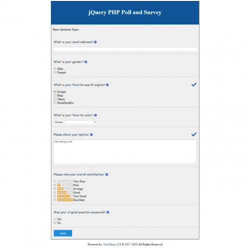 jQuery PHP Poll and Survey